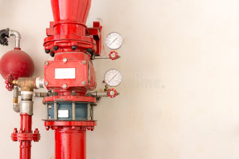 Red fire pipe stock image. Image of equipment, fighting - 69899539