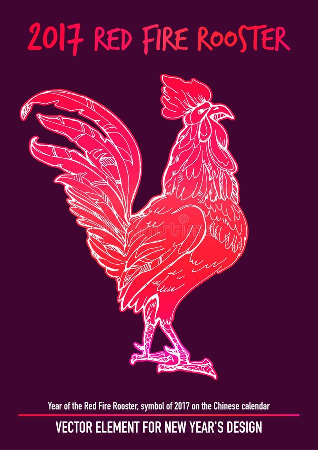Red Fire Rooster. Rooster Year Chinese Zodiac Symbol. Stock Vector ... Red Fire Rooster. Rooster Year Chinese Zodiac Symbol. Stock Vector ...