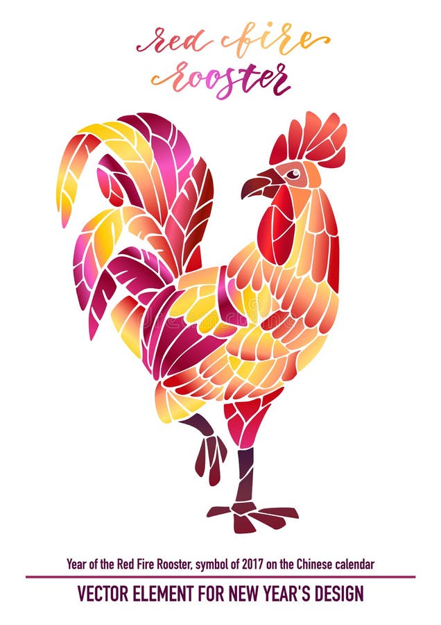 Red Fire Rooster. Rooster Year Chinese Zodiac Symbol. Stock Vector ... Red Fire Rooster. Rooster Year Chinese Zodiac Symbol. Stock Vector ...