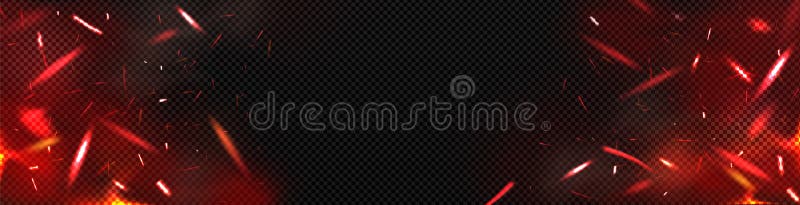 Red Fire Sparks Overlay Effect, Burning Campfire Stock Vector ...