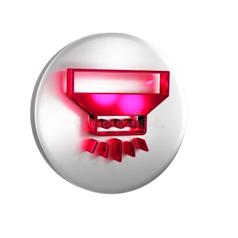 Red Fire Sprinkler System Icon Isolated on Transparent Background ...