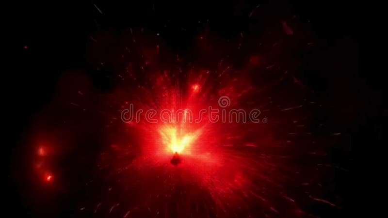 Red Fire Stick Sparks in a Circular Motion, Creating Movement.AI ...