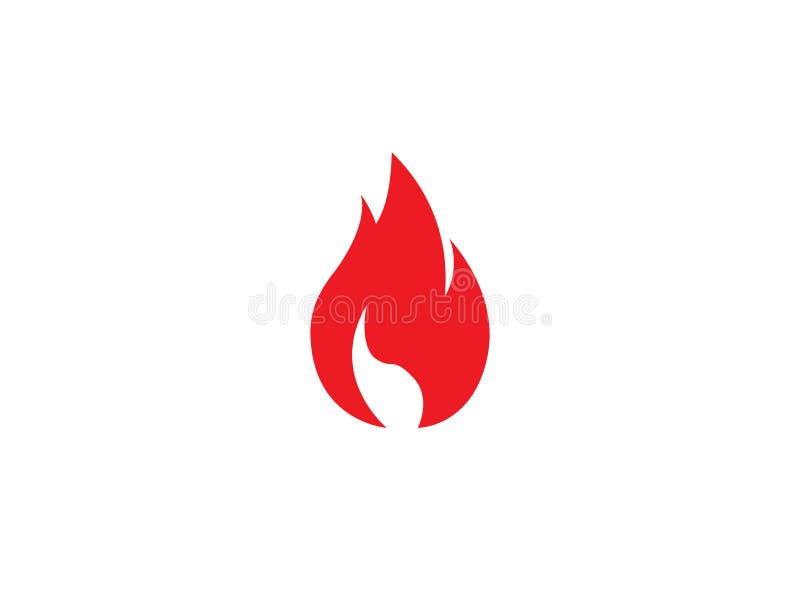 Red Fire Symbol and Flame for Logo Stock Illustration - Illustration of ...