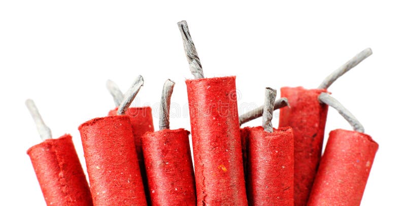 Firecrackers on White Background Stock Image - Image of firecrackers ...