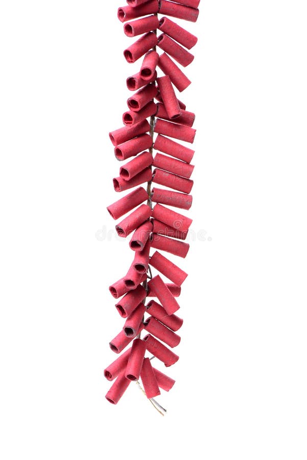 Roll of red firecrackers stock photo. Image of boom, fourth - 1336018