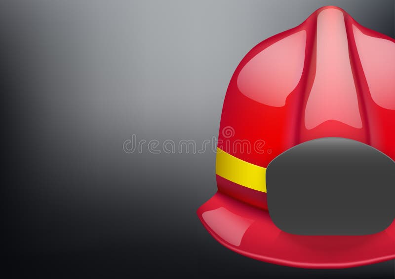 Red Fireman Helmet Vector Background Stock Vector - Illustration of ...