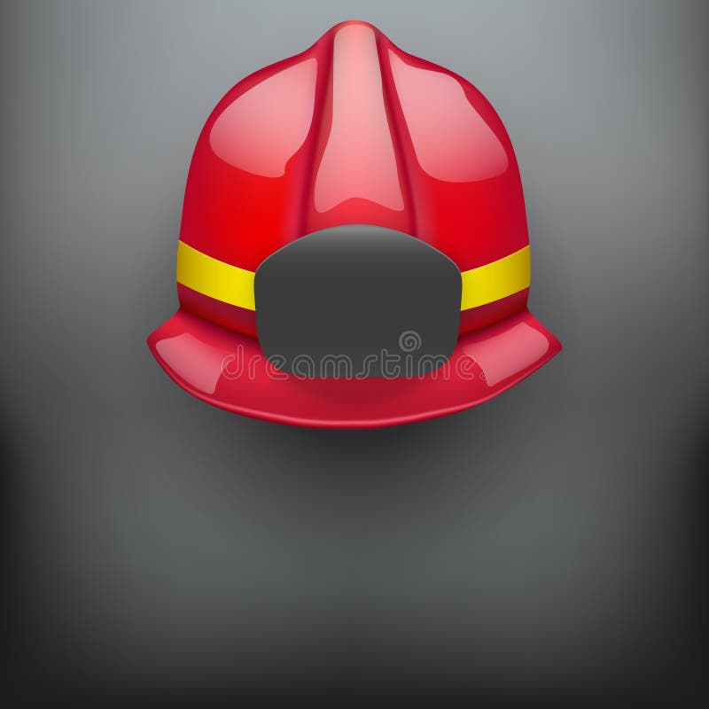 Red Fireman Helmet Vector Background Stock Vector - Illustration of ...