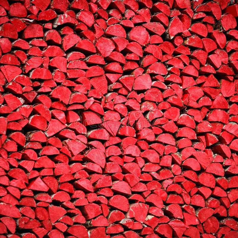 Red firewood pile stock image. Image of forest, renewable - 34251655