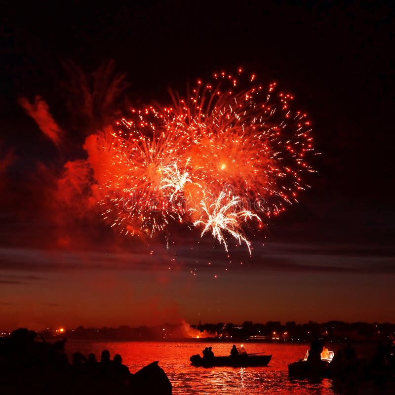 Red firework stock image. Image of fantastic, heavens - 30748367