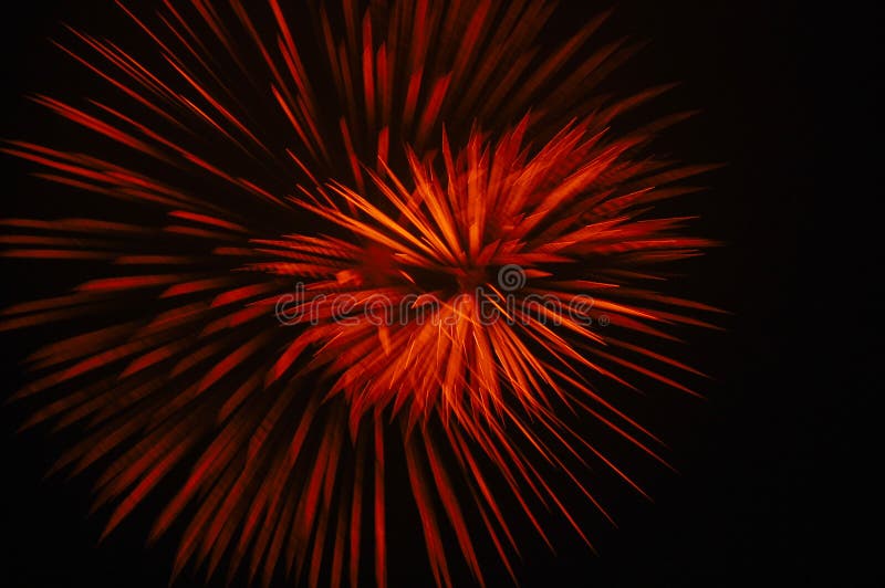 Red firework stock photo. Image of black, night, firework - 31351458