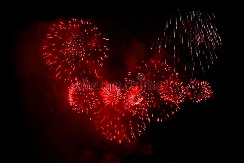 Red Firework stock image. Image of colorful, background - 147648829