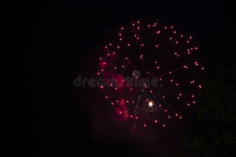 Bright red firework stock image. Image of july, explosion - 327160809