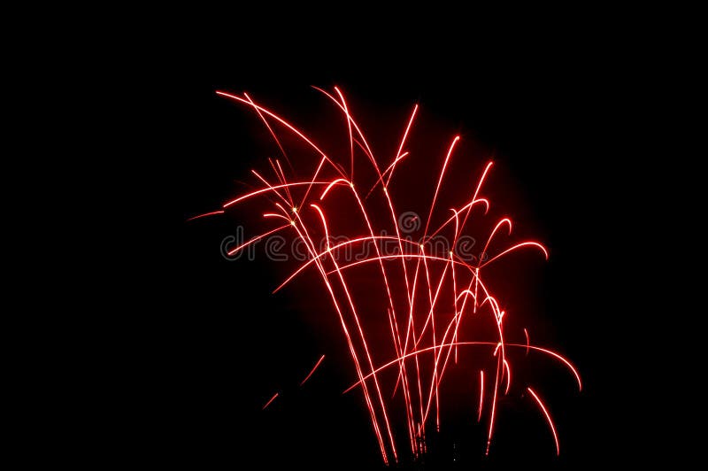Red Fireworks stock image. Image of canada, spectacular - 1090415