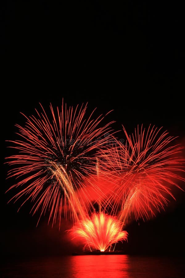 Red fireworks stock image. Image of festival, glowing - 5162067