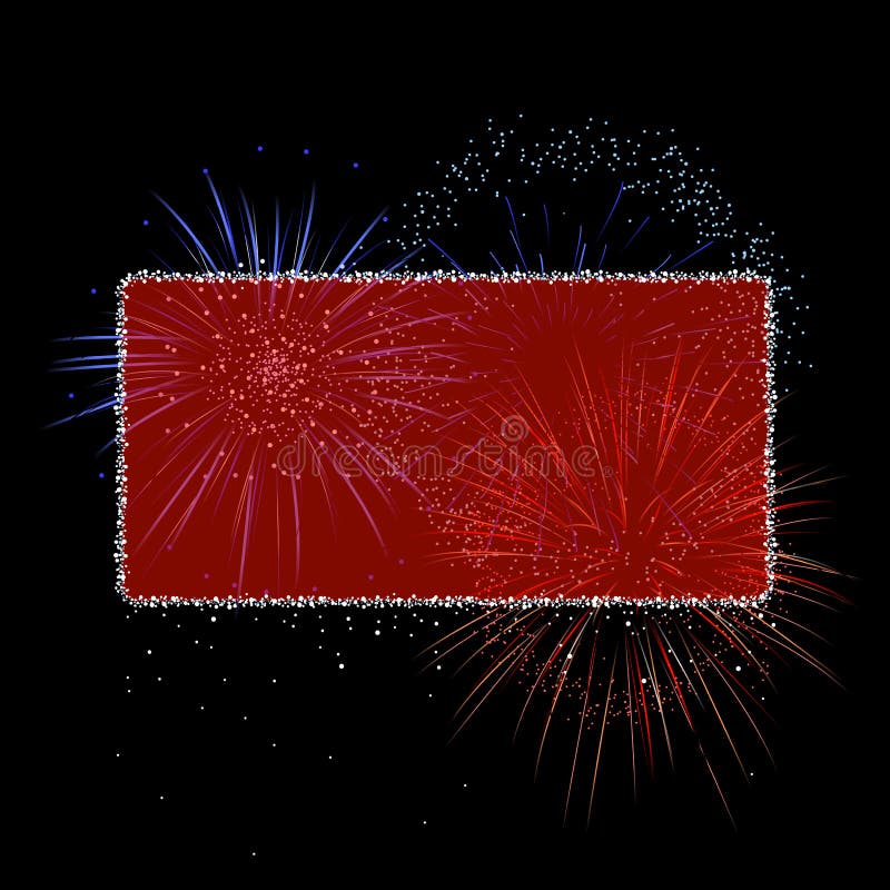 Fireworks border stock illustration. Illustration of flashing - 370819