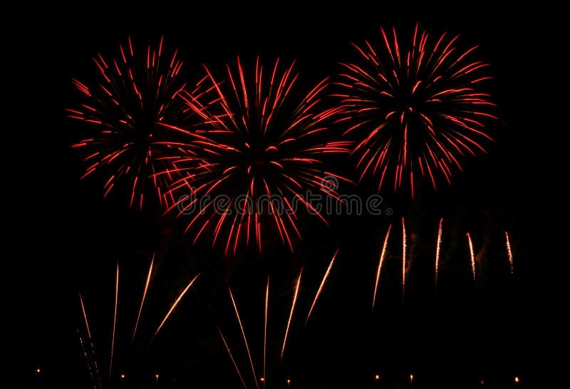 Firework on the dark sky stock image. Image of light, vertical - 5498725