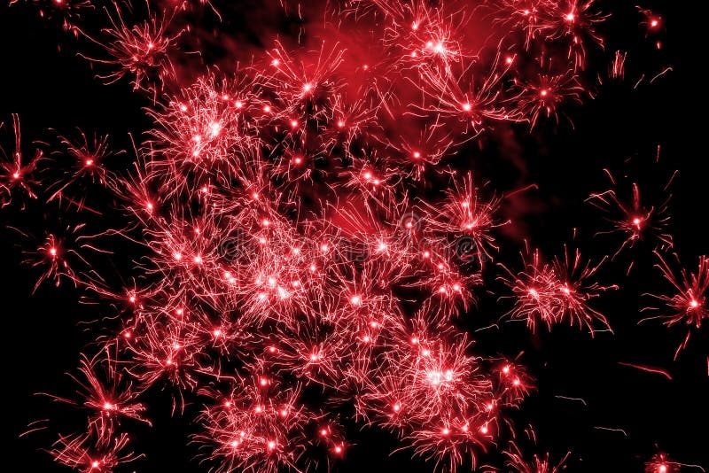 Red fireworks exploding stock image. Image of show, explosions - 12675759