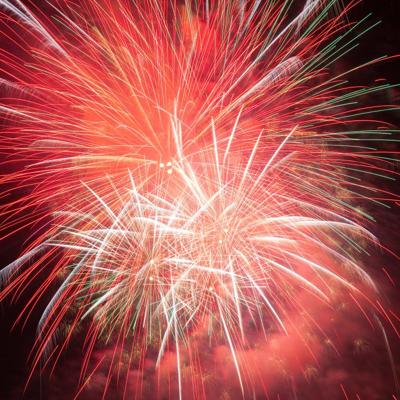 Red fireworks stock photo. Image of fireworks, black - 31949672