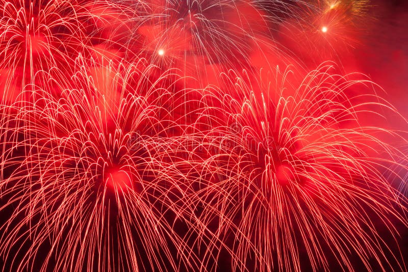 Red fireworks stock photo. Image of fireworks, black - 31949672