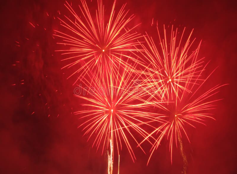 Red fireworks stock photo. Image of celebration, vivid - 83437934