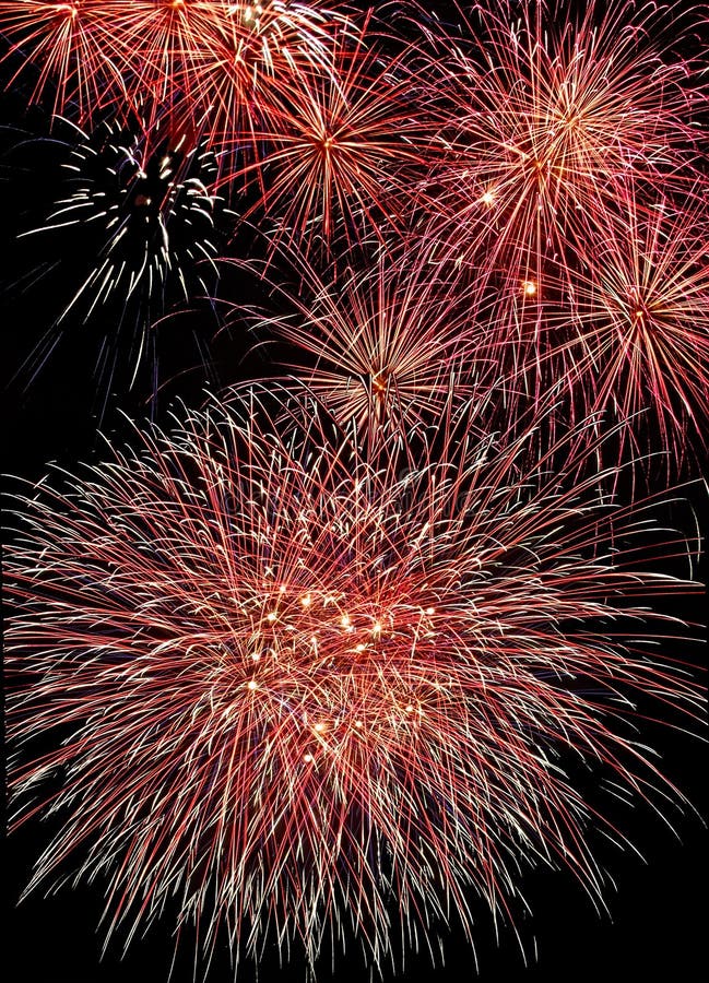 Red fireworks wallpaper stock photo. Image of starburst - 84475800