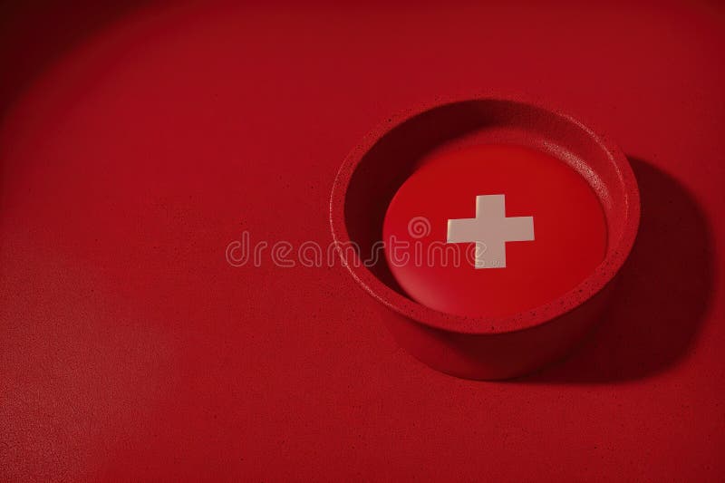 A Red First Aid Box with a Cross on it. Stock Image - Image of rescue ...