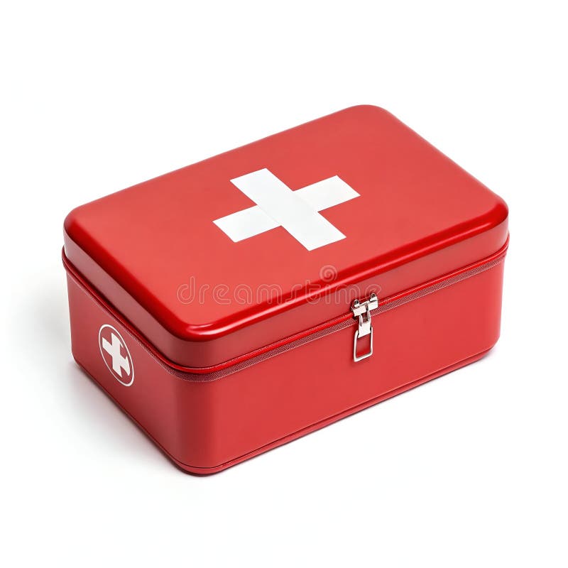 Red First Aid Box stock illustration. Illustration of health - 357059525