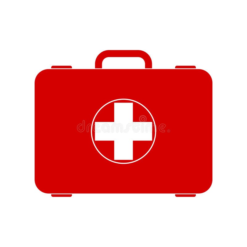 Red first aid box stock vector. Illustration of pharmacy - 91918254
