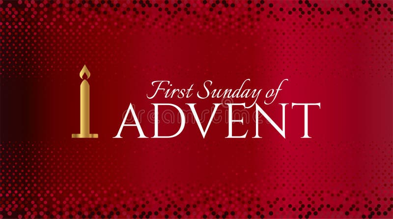 Red First Sunday of Advent Background Illustration Design Stock Vector ...