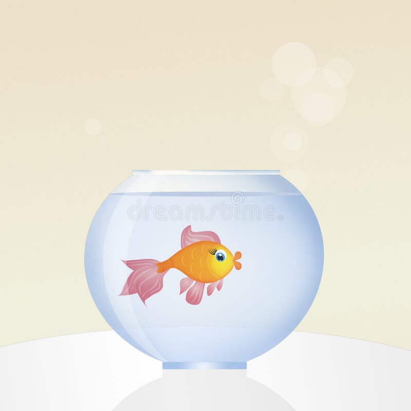 Red fish in the bowl stock illustration. Illustration of bowl - 78222703