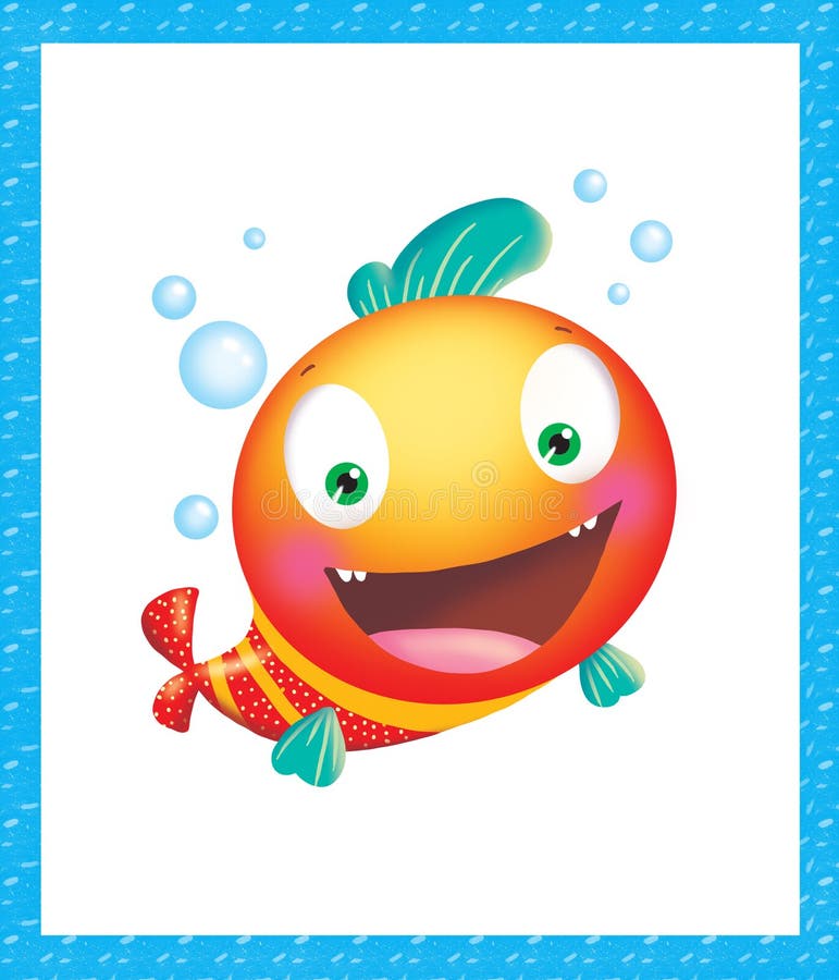 Red fish stock illustration. Illustration of frame, color - 74404454