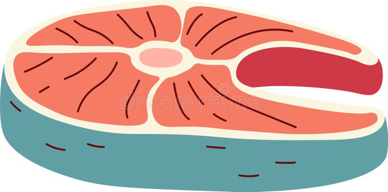 Red Fish Fillet stock vector. Illustration of fillet - 302336225