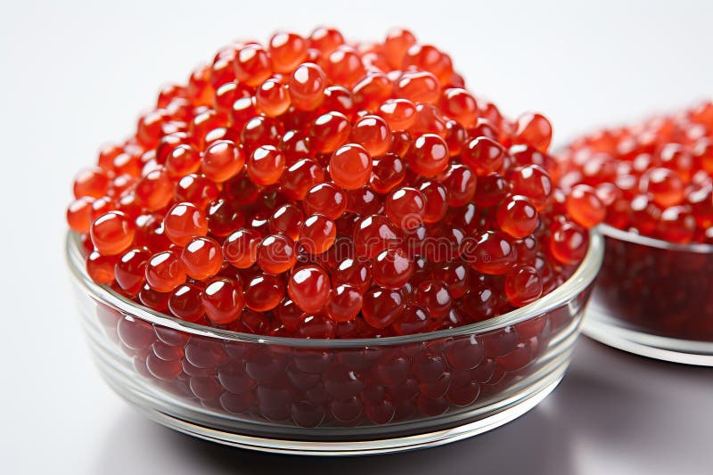 Red Fish Roe on a White Background. Stock Photo - Image of delicious ...