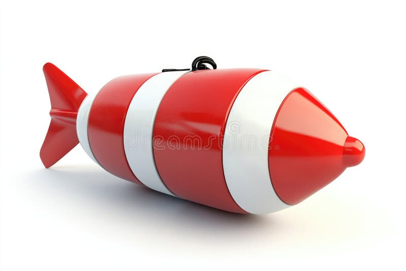 Red Fish-Shaped Object on White Surface Stock Illustration ...