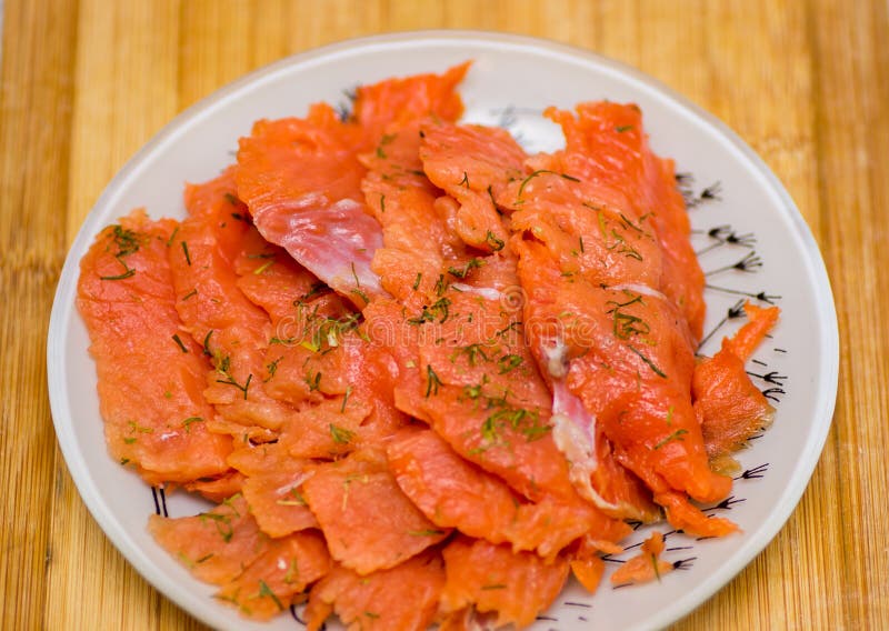 Red fish sliced stock photo. Image of object, orange - 64651800