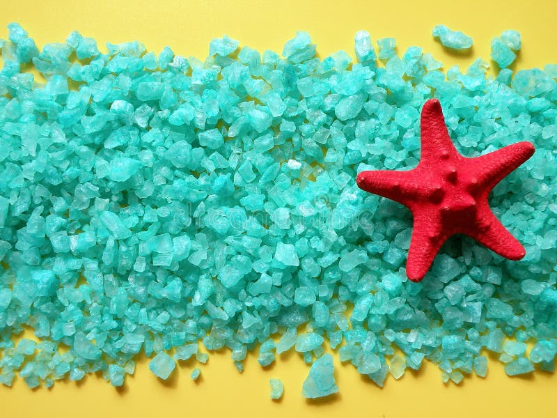 Red fish star and salt stock photo. Image of colored - 16153622