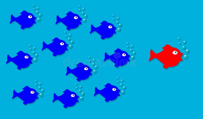 Fish Leadership Stock Illustrations – 525 Fish Leadership Stock ...
