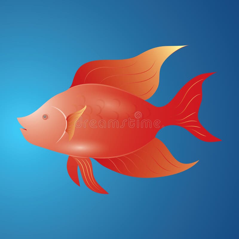 Red Fish. Vector Illustration Decorative Design Stock Vector ...