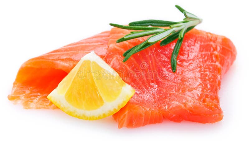 Red Fish on White Background Stock Photo - Image of fillet, product ...