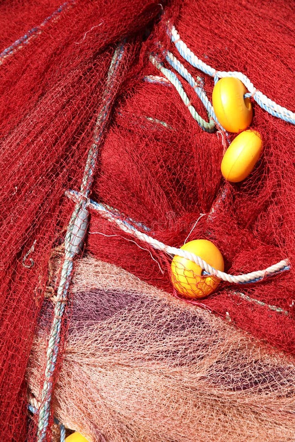 Red Fishing Net stock image. Image of tangle, work, texture - 18489971