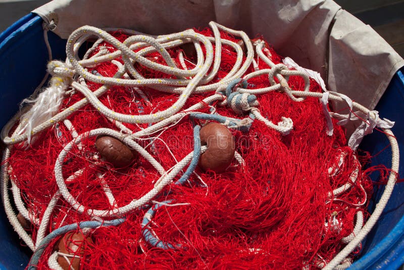 Red Fishnet stock image. Image of buoy, tool, equipment - 25665347