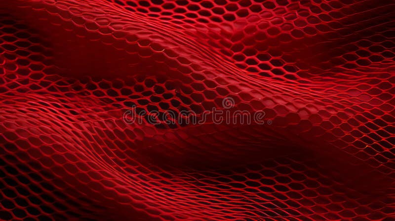 Red Fishnet Material on Black Background: Rollerwave Style Close-up ...