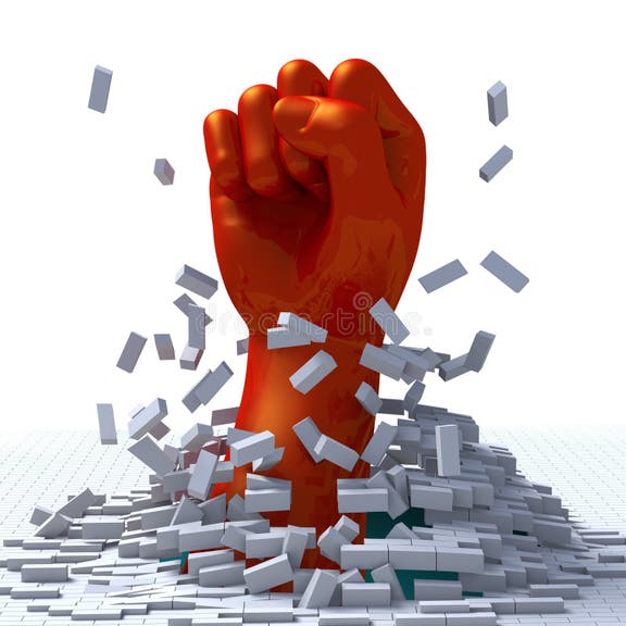 Red Fist stock illustration. Illustration of generated - 10045606