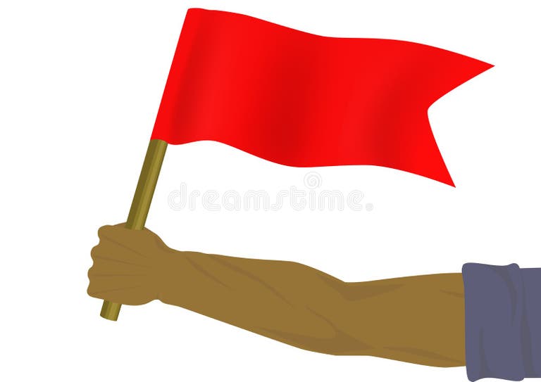Person Waving Red Flag Stock Illustrations – 1,991 Person Waving Red ...