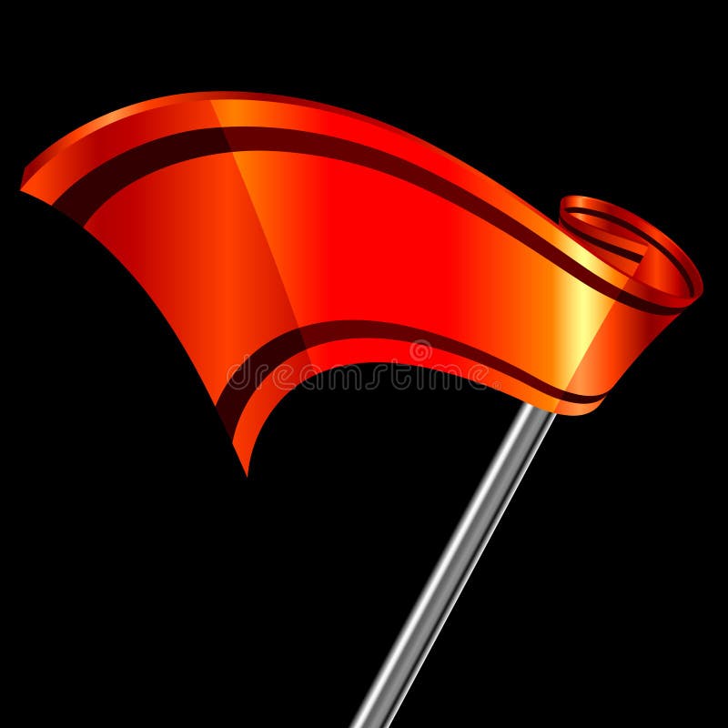 Medieval Round Shield with Red Banner Stock Illustration - Illustration ...