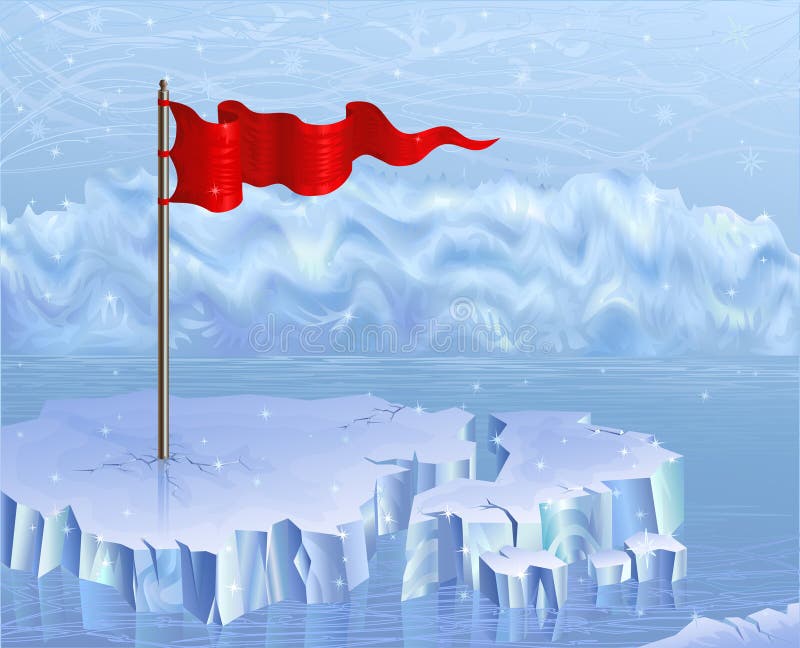 Red flag stock illustration. Illustration of nature, exploration - 5137611