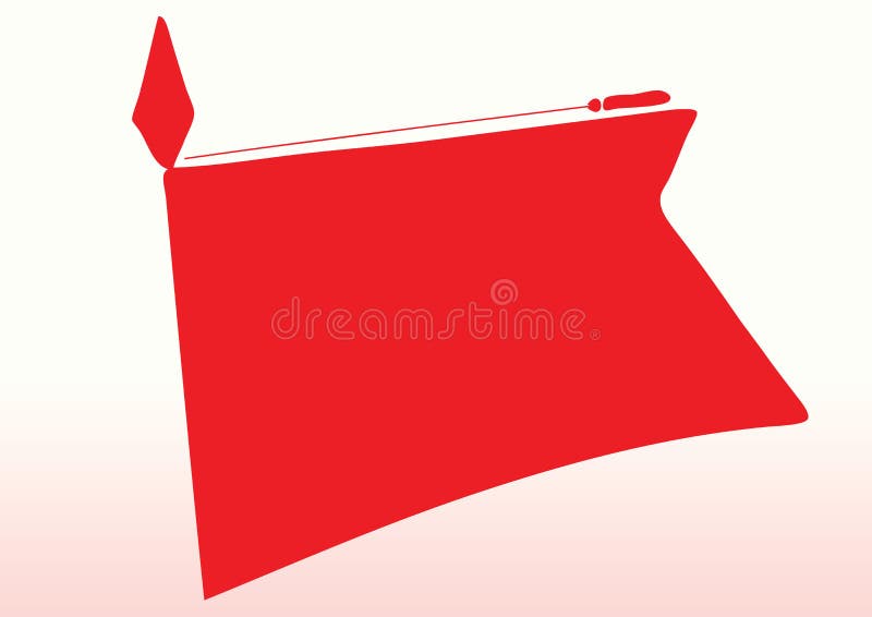 Red flag stock vector. Illustration of graphical, side - 9946075