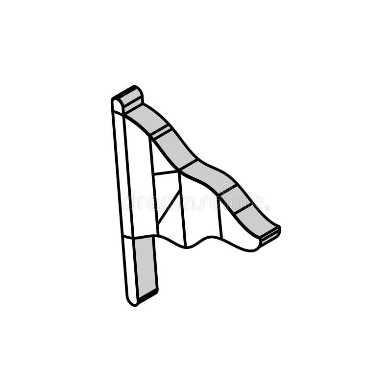 Red Flag Alert Isometric Icon Vector Illustration Stock Vector ...