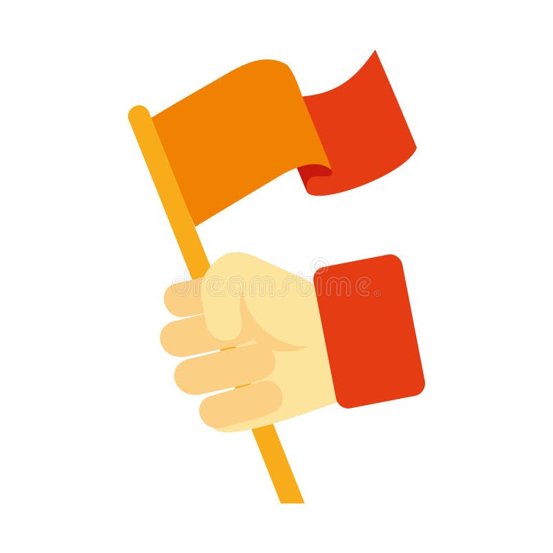 Handheld flag award stock vector. Illustration of yellow - 361312001