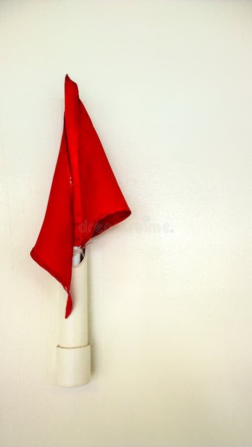 Red flag stock image. Image of summer, attention, swimming - 46325689